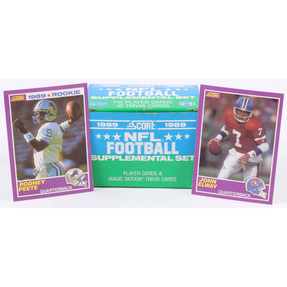 1989 Score Supplemental Complete Set of (110) Football Cards With #431S ...
