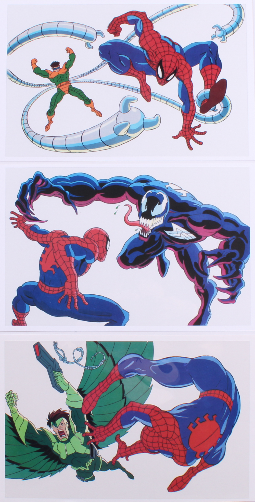 Lot of (3) Spider-Man 6.5x10 Serigraph Animation Cels | Pristine Auction