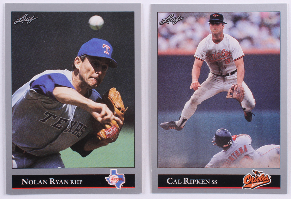 1992 Leaf Complete Set of (528) Baseball Cards With #41 Nolan Ryan & #52 Cal Ripken | Pristine ...