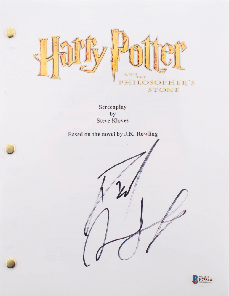 Daniel Radcliffe Signed "Harry Potter and the Philosopher's Stone" Full ...