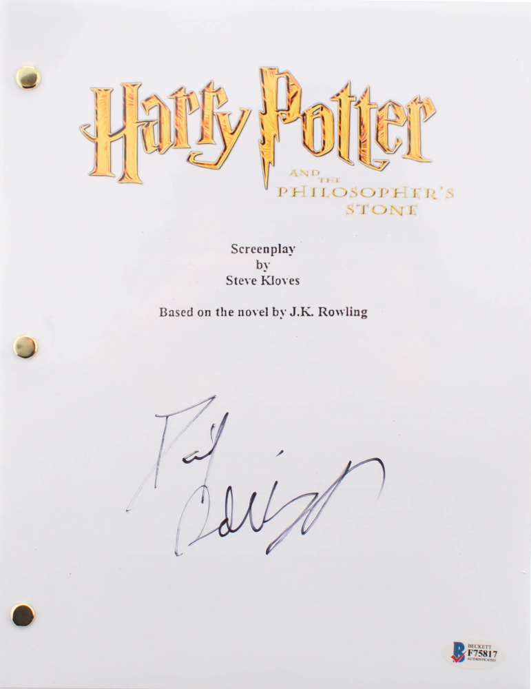 Daniel Radcliffe Signed "Harry Potter and the Philosopher's Stone" Full ...