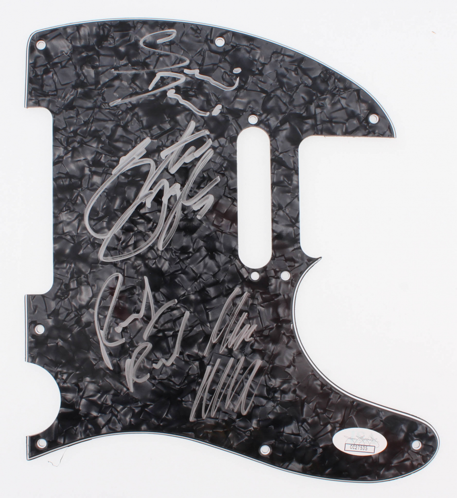 Electric Guitar Pickguard Signed by (4) with Steve Lynch, Randy Rand ...