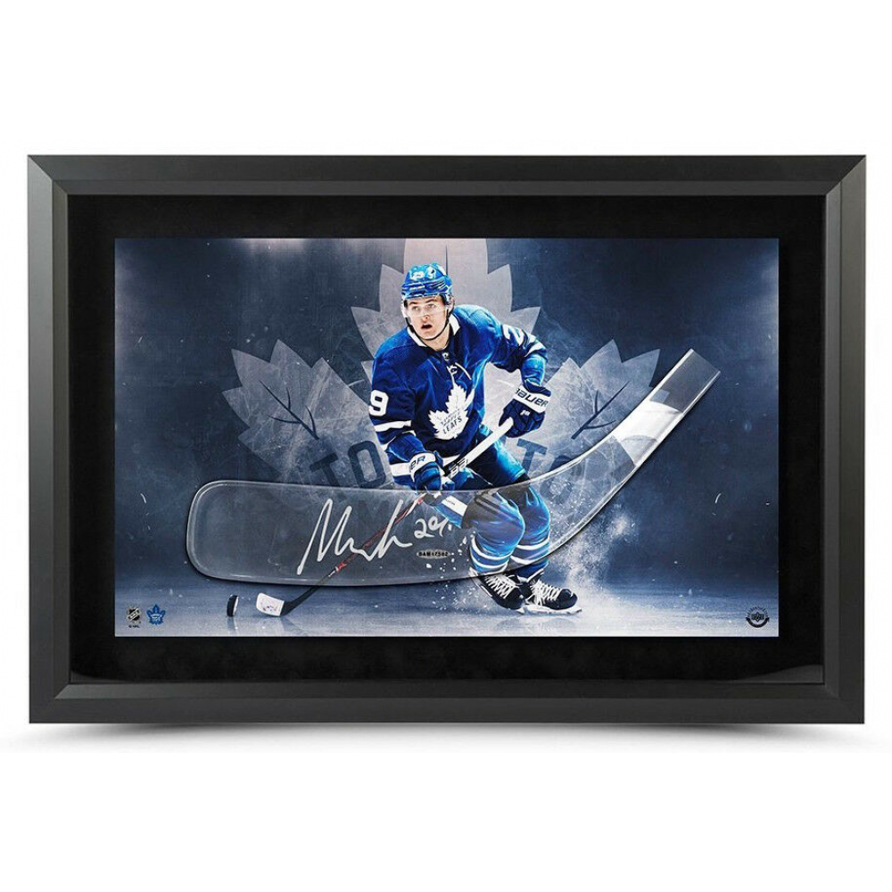 William Nylander Signed Maple Leafs 17x25 Acrylic Stick Blade Shadowbox ...