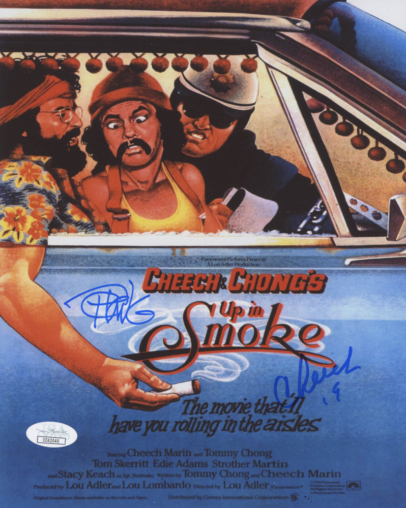Cheech Marin & Tommy Chong Signed "Up In Smoke" 8x10 Photo Inscribed ...