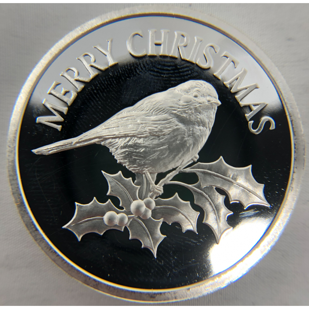 2007 1 Troy Ounce Silver Merry Christmas Finch Coin | Pristine Auction