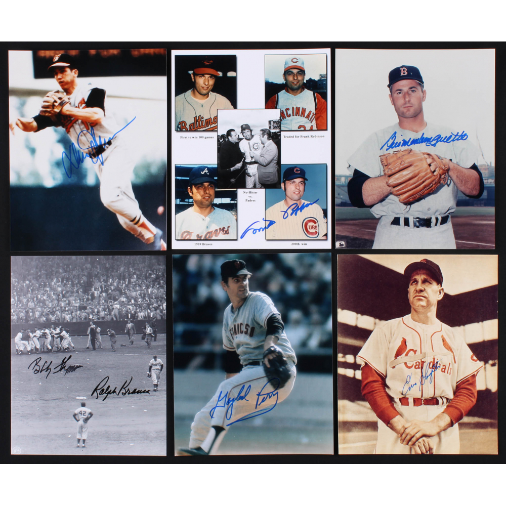 Lot of (6) Hall of Famers & Stars Signed 8x10 Photos with Enos ...