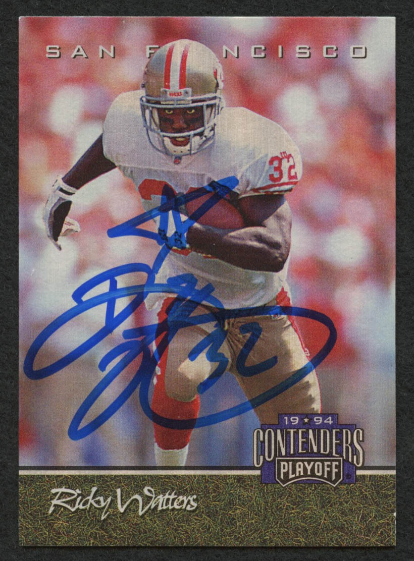 Ricky Watters Signed 1994 Playoff Contenders #52 Ricky Watters (JSA COA ...