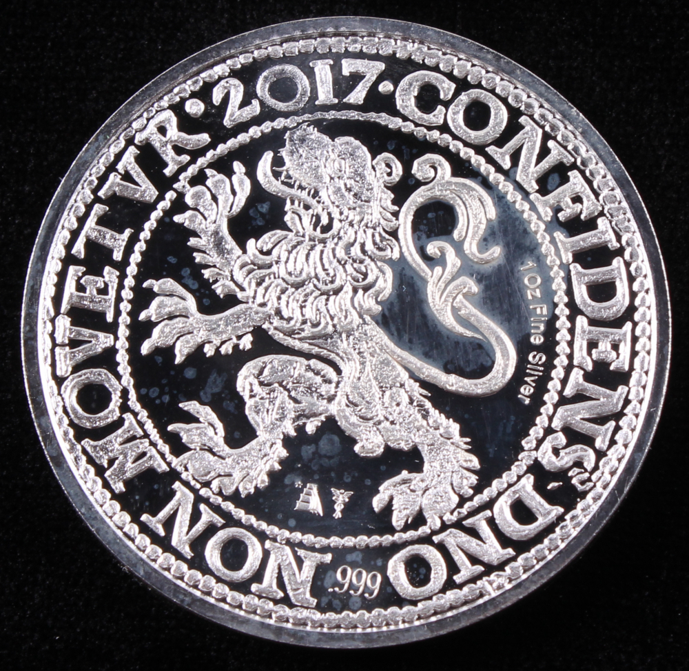 2017 Netherlands Royal Dutch Mint Restrike New York Lion 1oz Silver ...