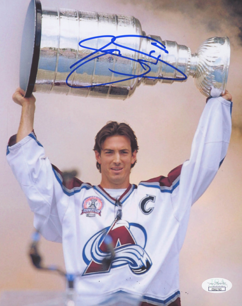 Joe Sakic Signed Avalanche Stanley Cup 8x10 Photo (JSA COA) | Pristine ...