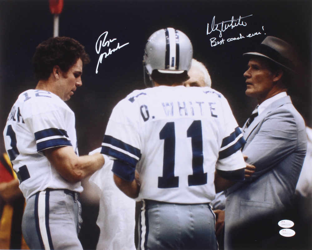 Danny White & Roger Staubach Signed Dallas Cowboys 16x20 Photo ...