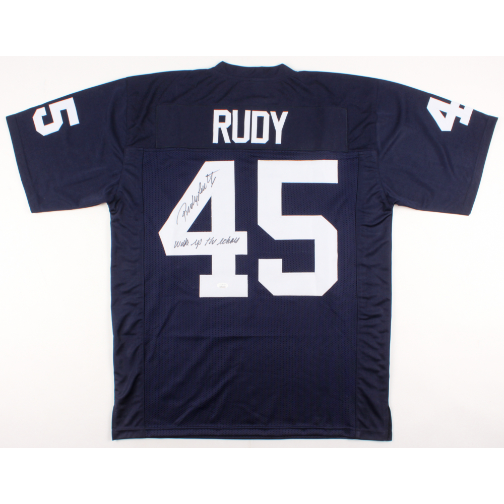 Rudy Ruettiger Signed Notre Dame F.ighting Irish "Rudy" Jersey ...
