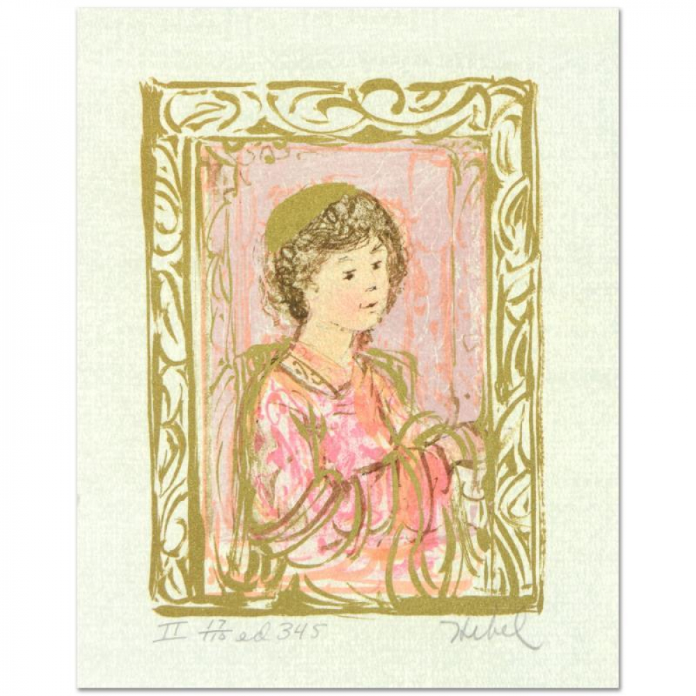 Edna Hibel Signed "Meditation" Limited Edition 5.5x6.5 Lithograph ...