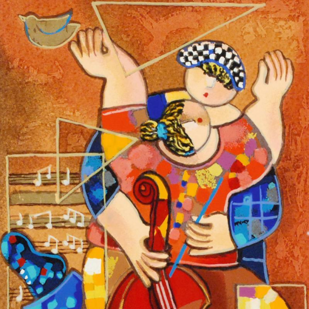 Dorit Levi Signed "Romantic Dancing" Limited Edition 8x12 Serigraph ...