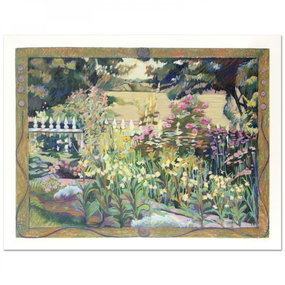 Nina Weiss Signed "English Garden" Limited Edition 43x33 Serigraph ...