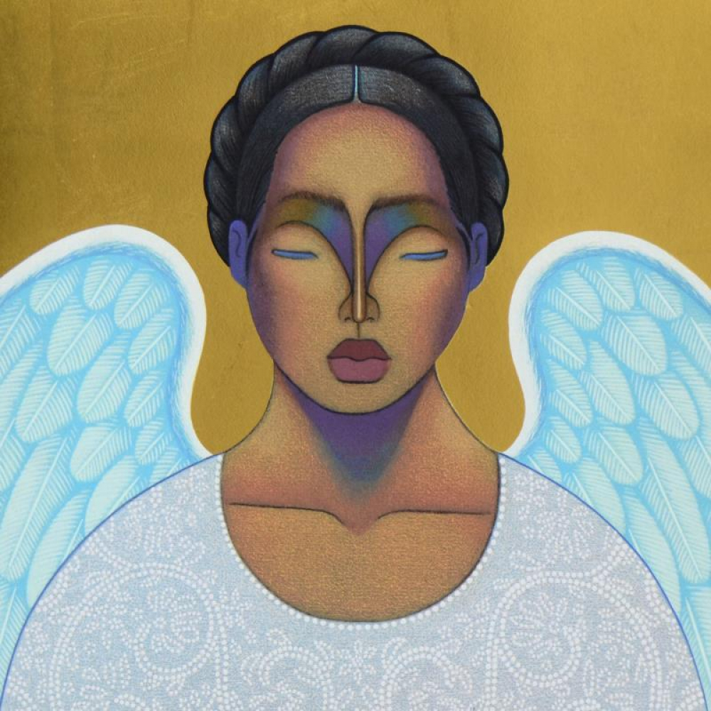 Nivia Gonzales Signed "Angelita" Limited Edition 25x22 Serigraph with ...