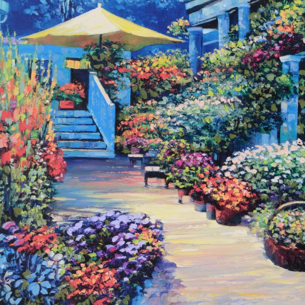 Howard Behrens Signed "Nantucket Flower Market" Limited Edition 32x24 ...