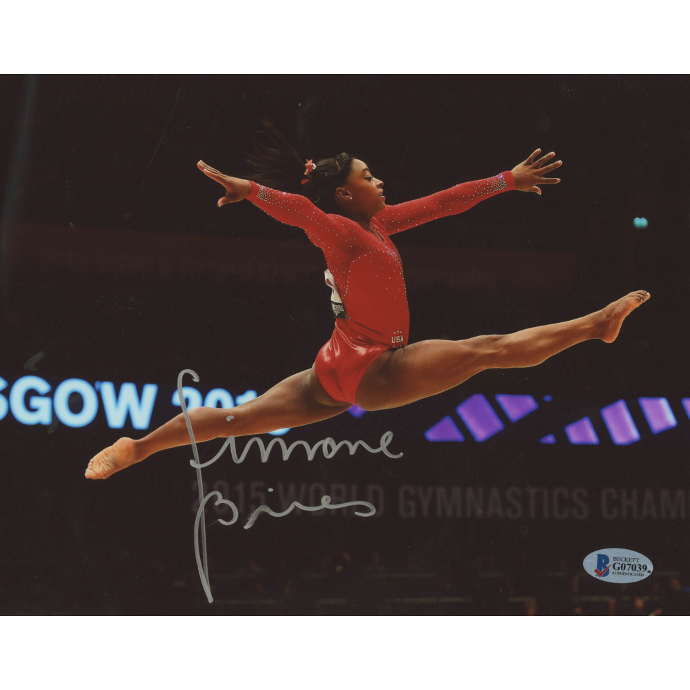 Simone Biles Signed Team USA 8x10 Photo (Beckett COA) | Pristine Auction