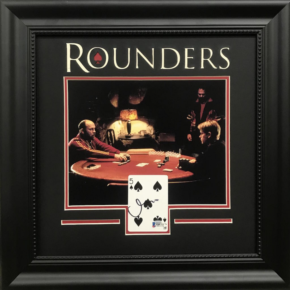 Matt Damon Signed "Rounders" 18x18 Custom Framed Playing Card Display ...