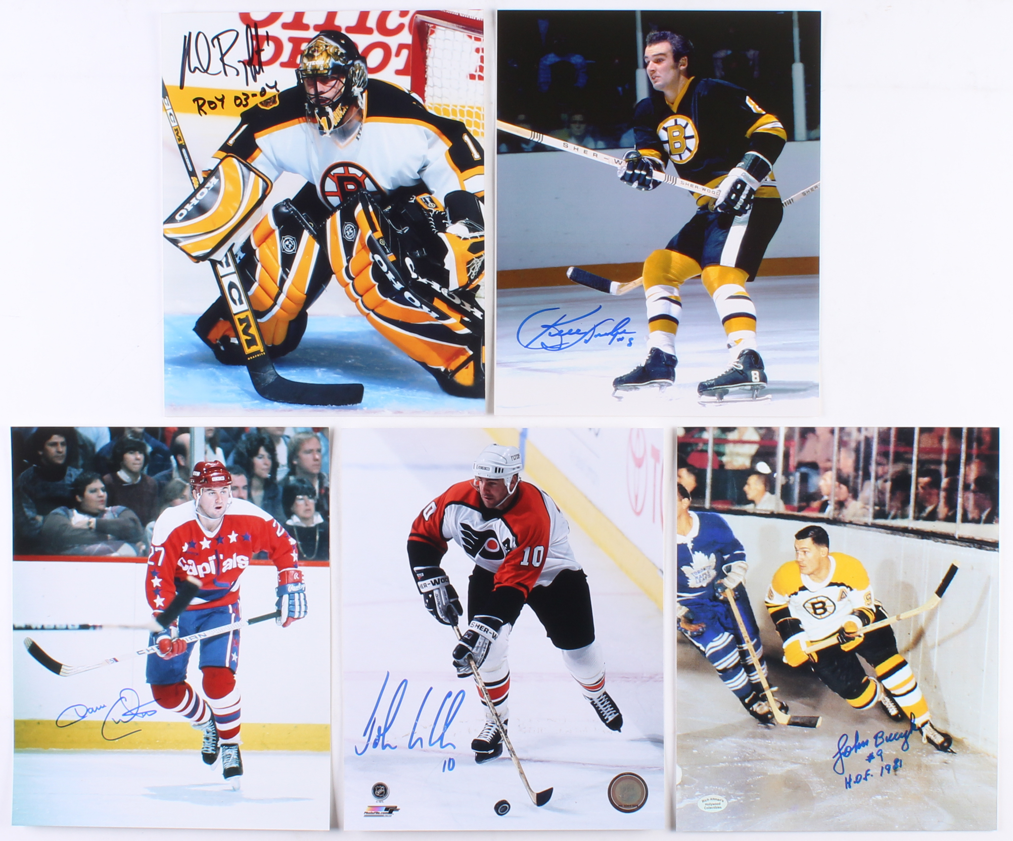 Lot of (5) NHL Hockey Players Signed 8x10 Photos with Johnny Bucyk ...
