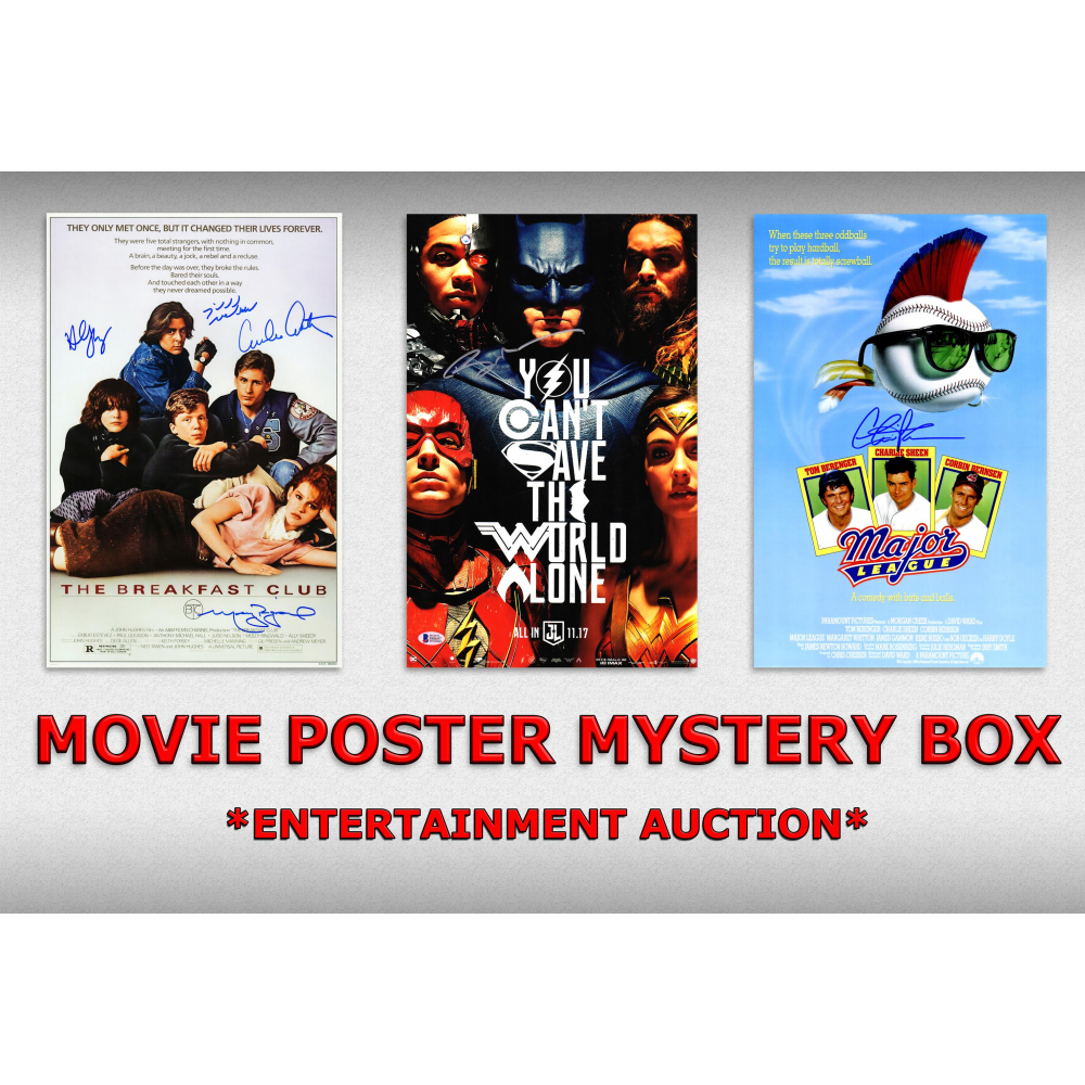 Hollywood Classic Movies Signed 11x17 Movie Posters Mystery Box ...