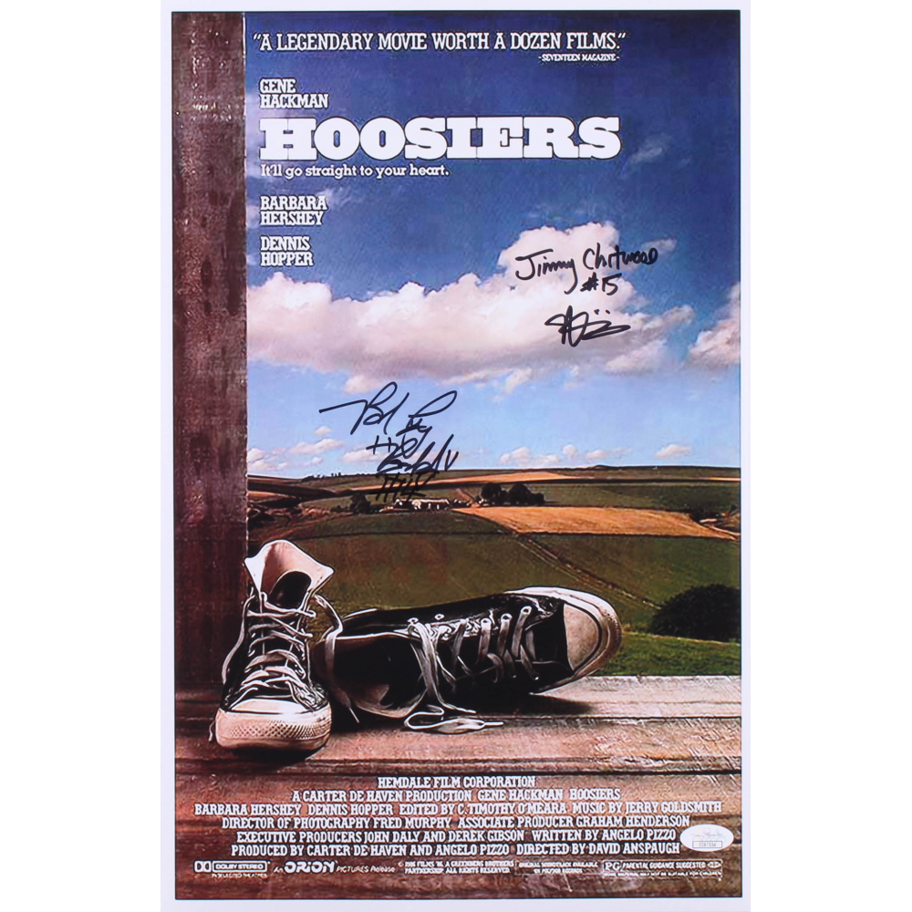 Maris Valainis & Brad Long Signed "Hoosiers" 11x17 Movie Poster ...