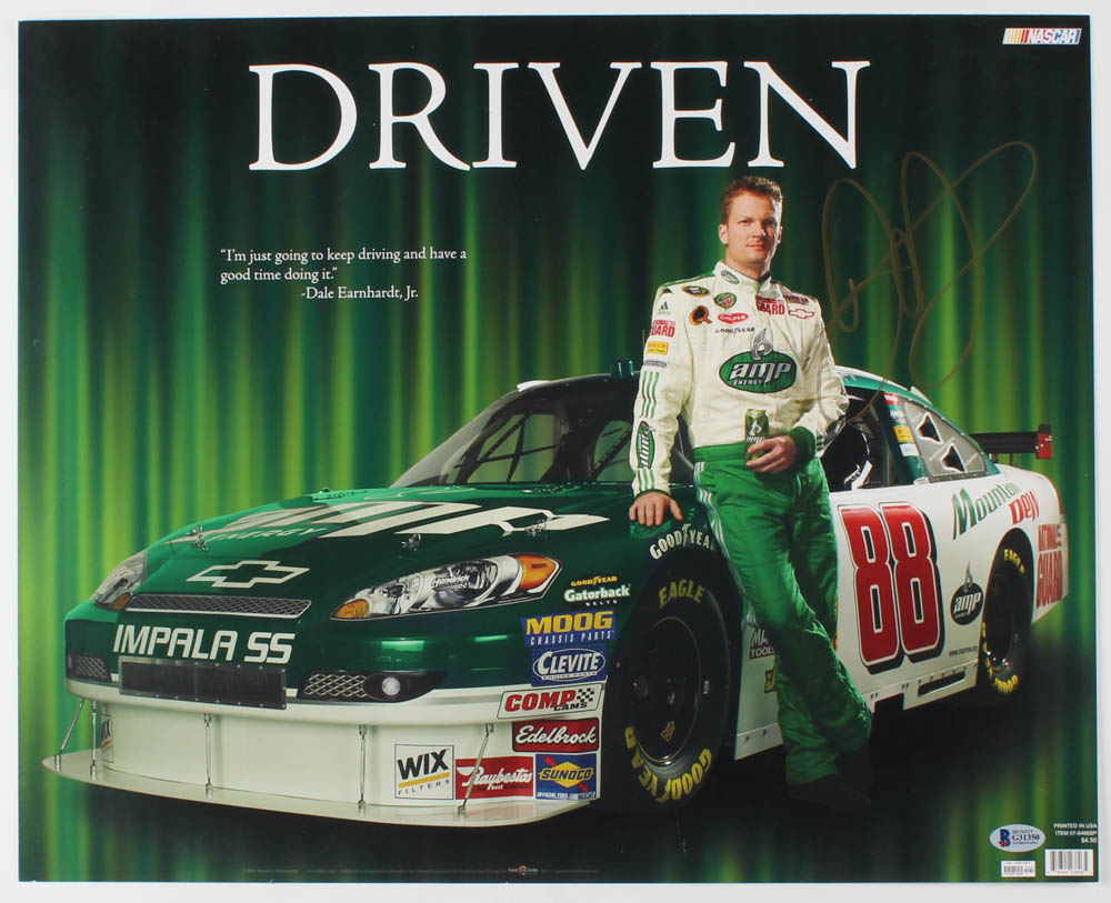 Dale Earnhardt Jr. Signed NASCAR 16x20 Poster (Beckett COA) | Pristine ...