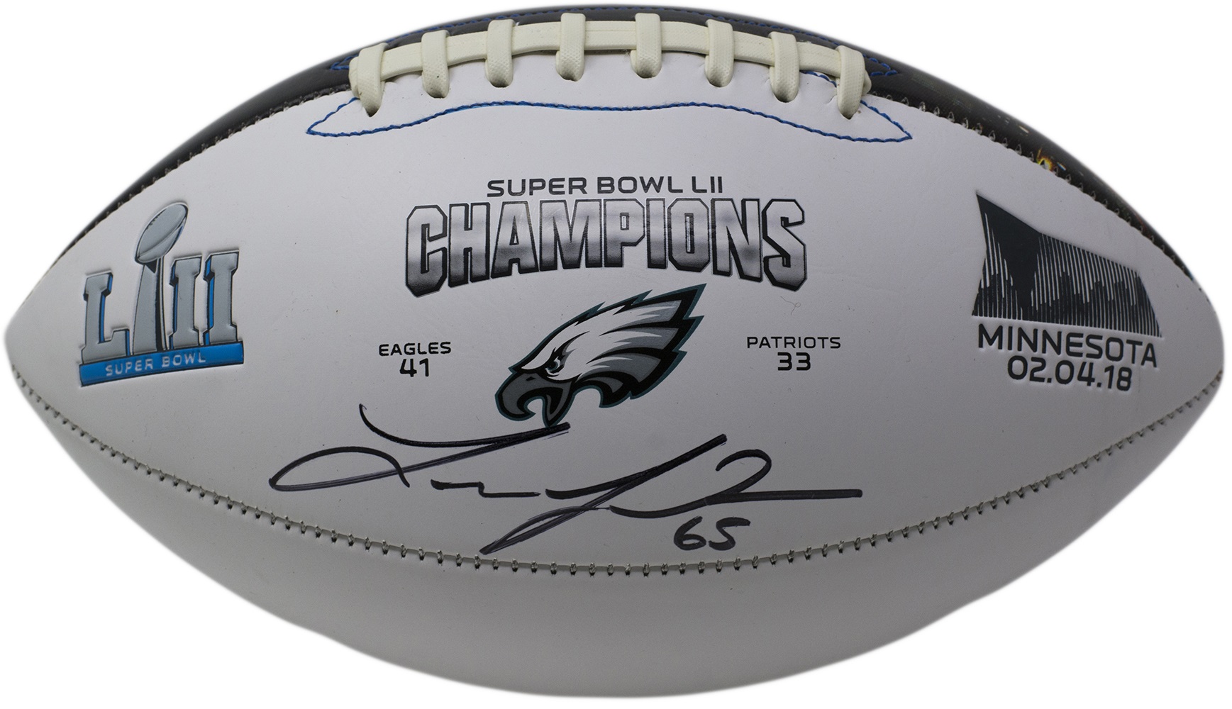 Lane Johnson Signed Philadelphia Eagles Super Bowl LII Champions Logo ...