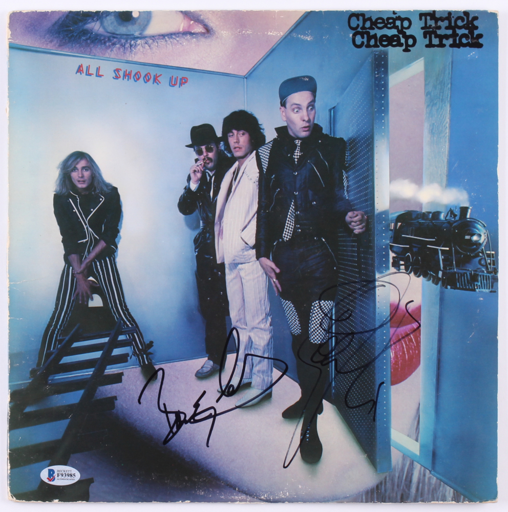 Bun E. Carlos & Rick Nielsen Signed "ALL SHOOK UP" Vinyl Record Album Cover (Beckett COA ...