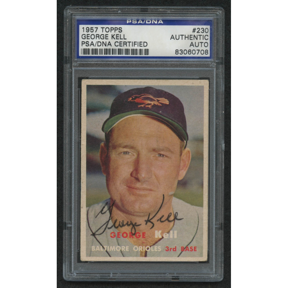 George Kell Signed 1957 Topps #230 (PSA Encapsulated) | Pristine Auction