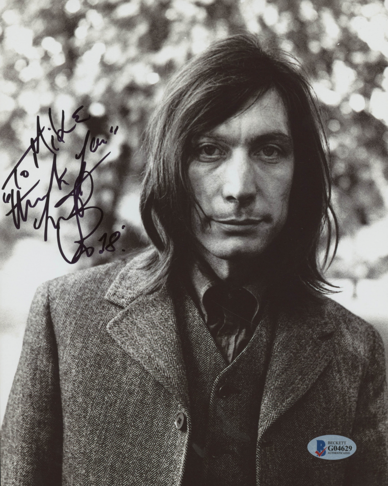 Charlie Watts Signed 8x10 Photo Inscribed "Thank You" (Beckett COA ...