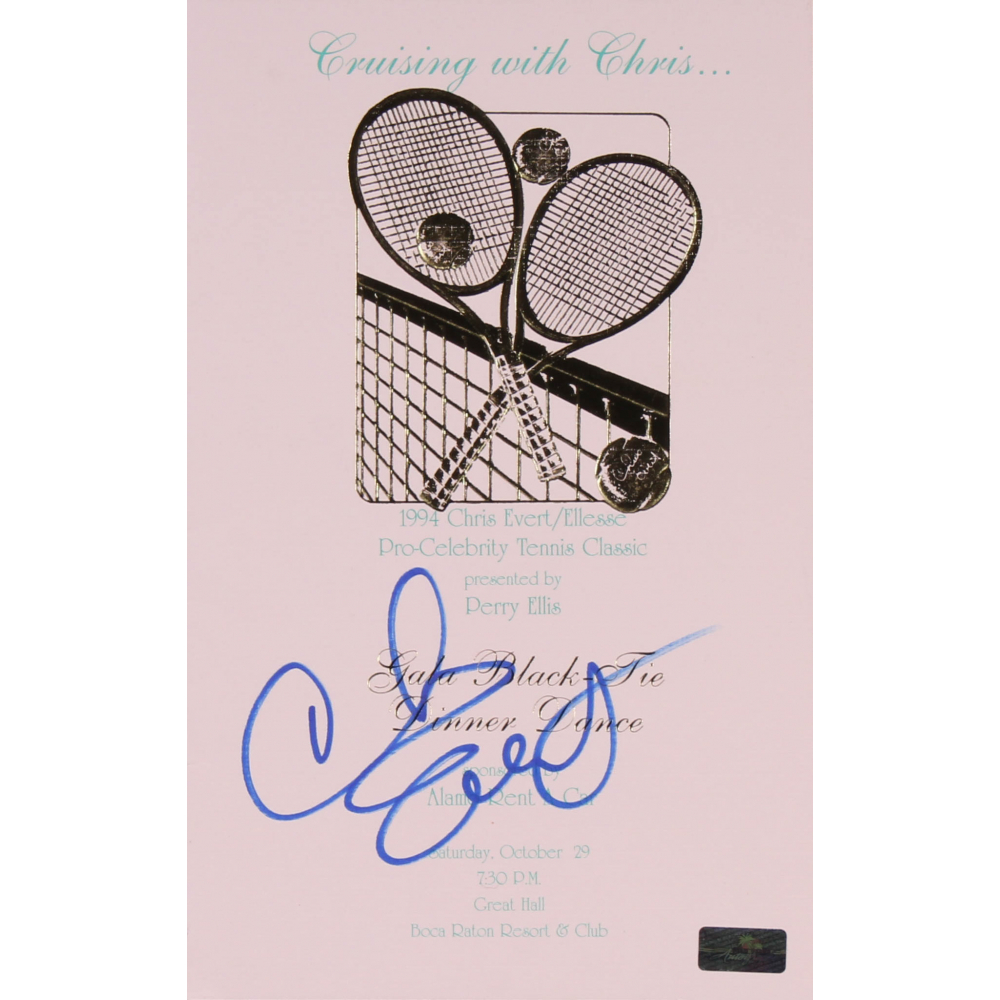 Chris Evert Signed 1994 "Chris Evert/Ellesse Pro-Celebrity Tennis ...