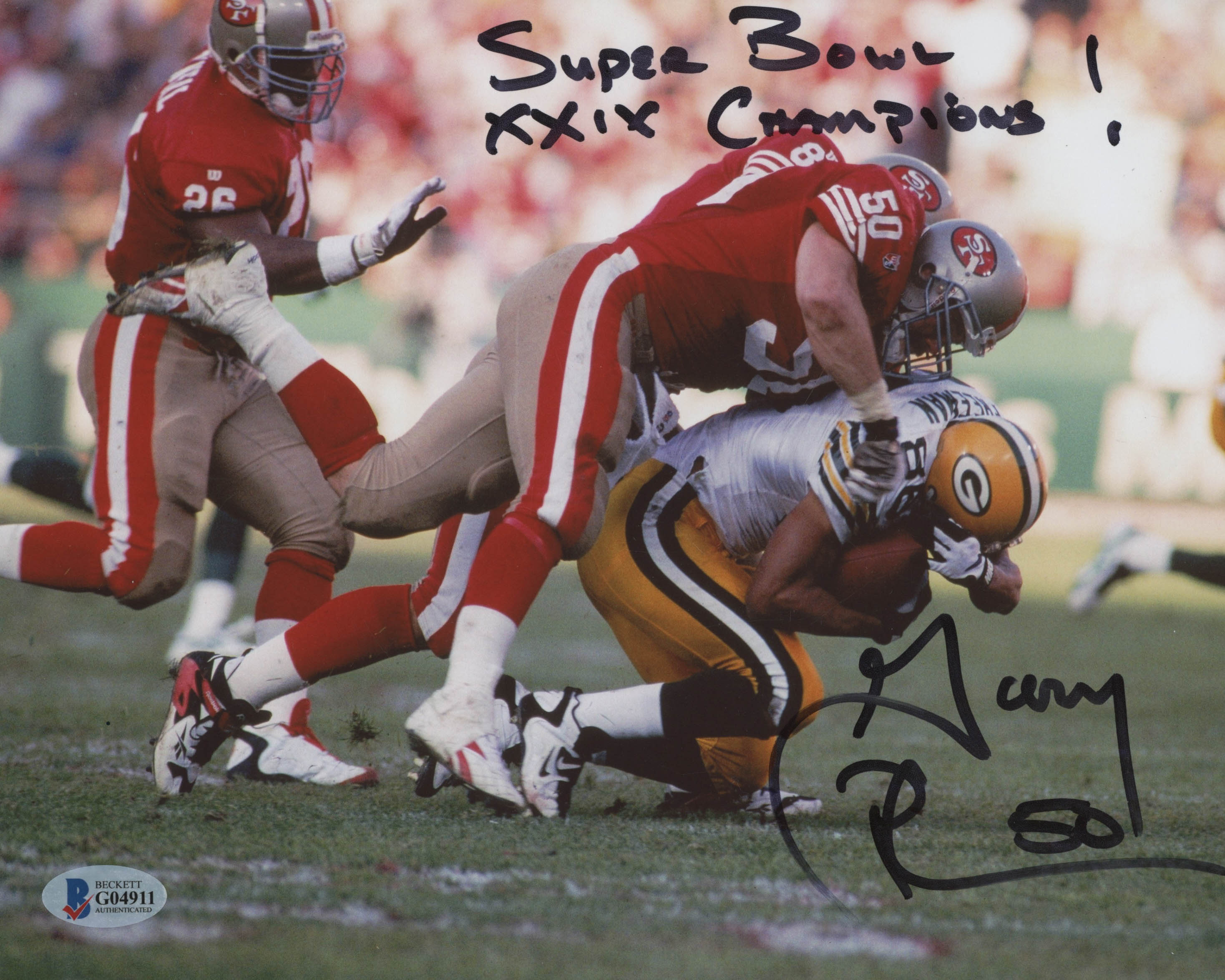 Gary Plummer Signed San Francisco 49ers 8x10 Photo Inscribed "Super ...