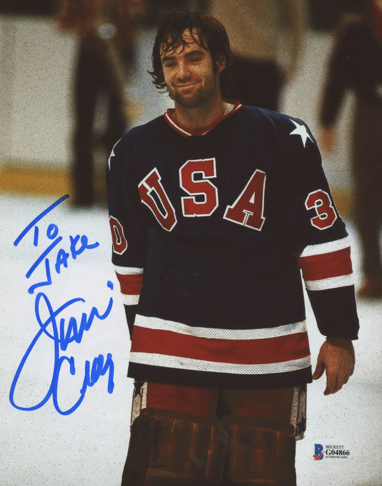 Jim Craig Signed Team USA 8x10 Photo (Beckett COA) | Pristine Auction