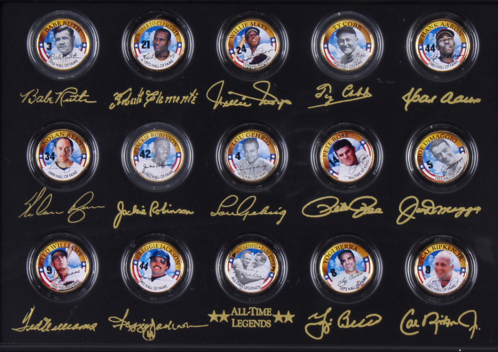 Merrick Mint "All-Time Legends" 13x16 Custom Framed Commemorative 24k ...