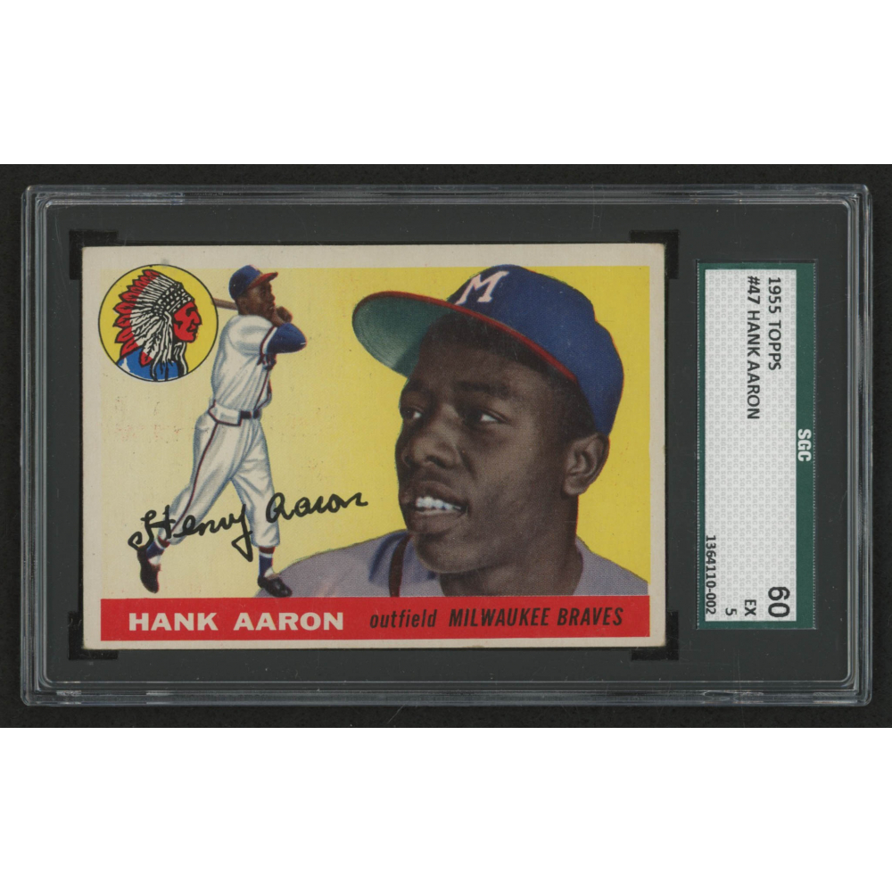 1955 Topps #47 Hank Aaron (SGC 5) | Pristine Auction