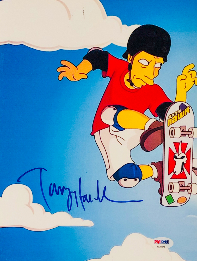 Tony Hawk Signed "The Simpsons" 8x10 Photo (PSA COA) | Pristine Auction