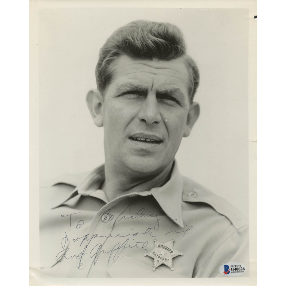 Andy Griffith Signed 8x10 Photo Inscribed "To Mickey I Appreciate It ...