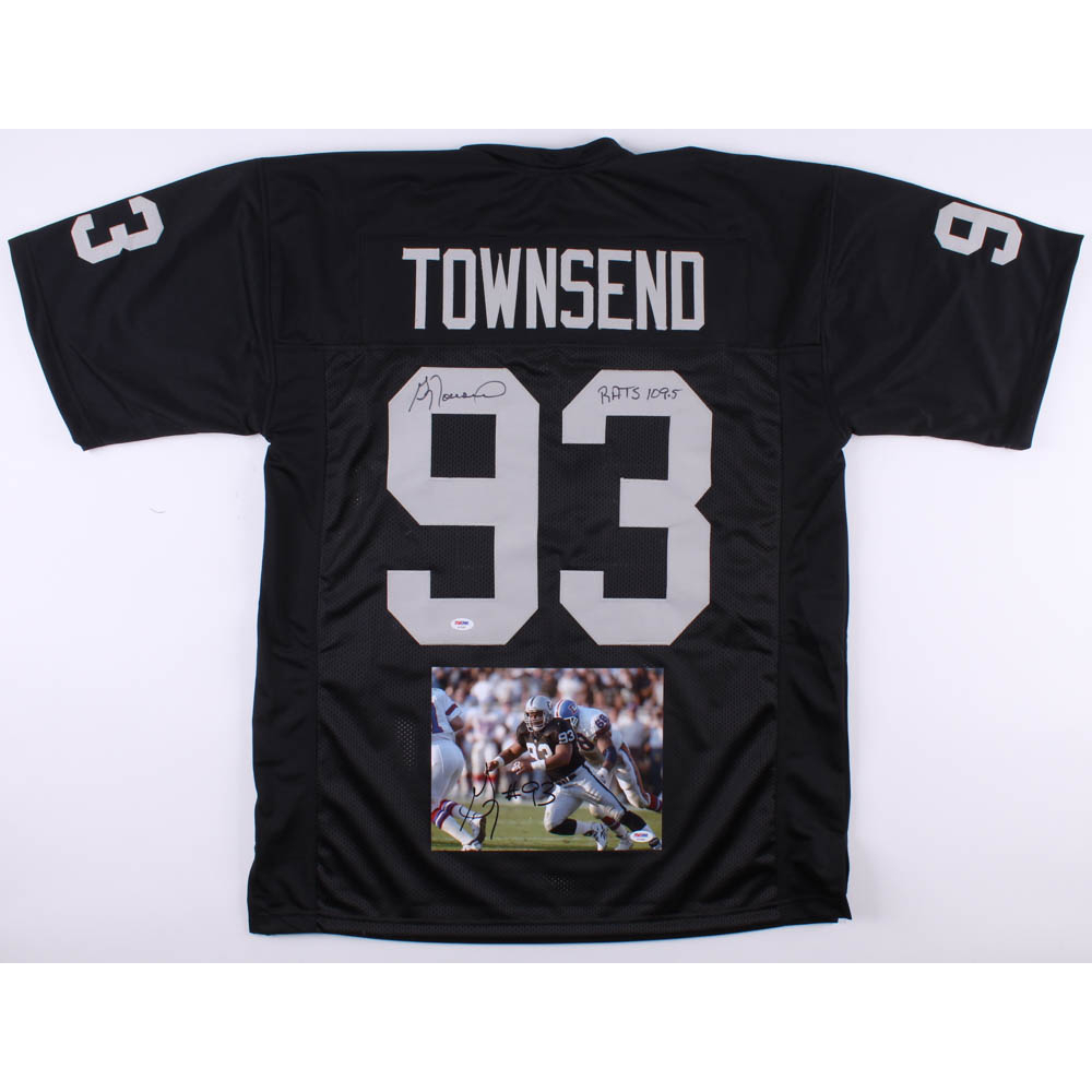 Lot of (2) Greg Townsend Signed Los Angeles Raiders Items with (1 ...