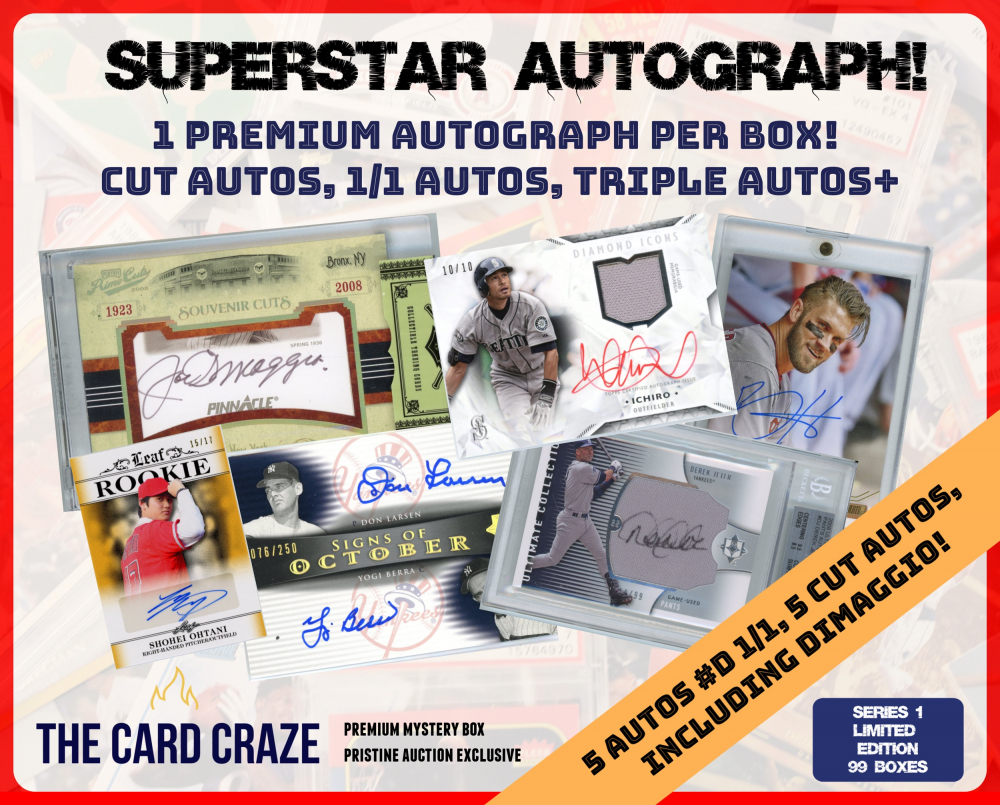 The Card Craze SUPERSTAR BASEBALL AUTOGRAPH Mystery Box (1 Hit Per Box ...