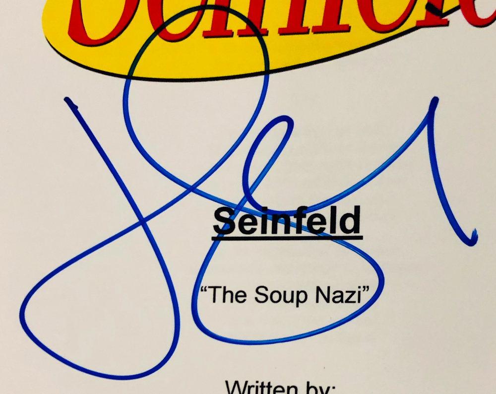 Jerry Seinfeld Signed "Seinfeld" Full "The Soup Nazi" Script (PSA COA ...