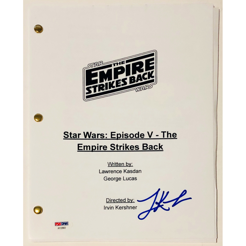 Lawrence Kasdan Signed "Star Wars: The Empire Strikes Back" Full Movie ...