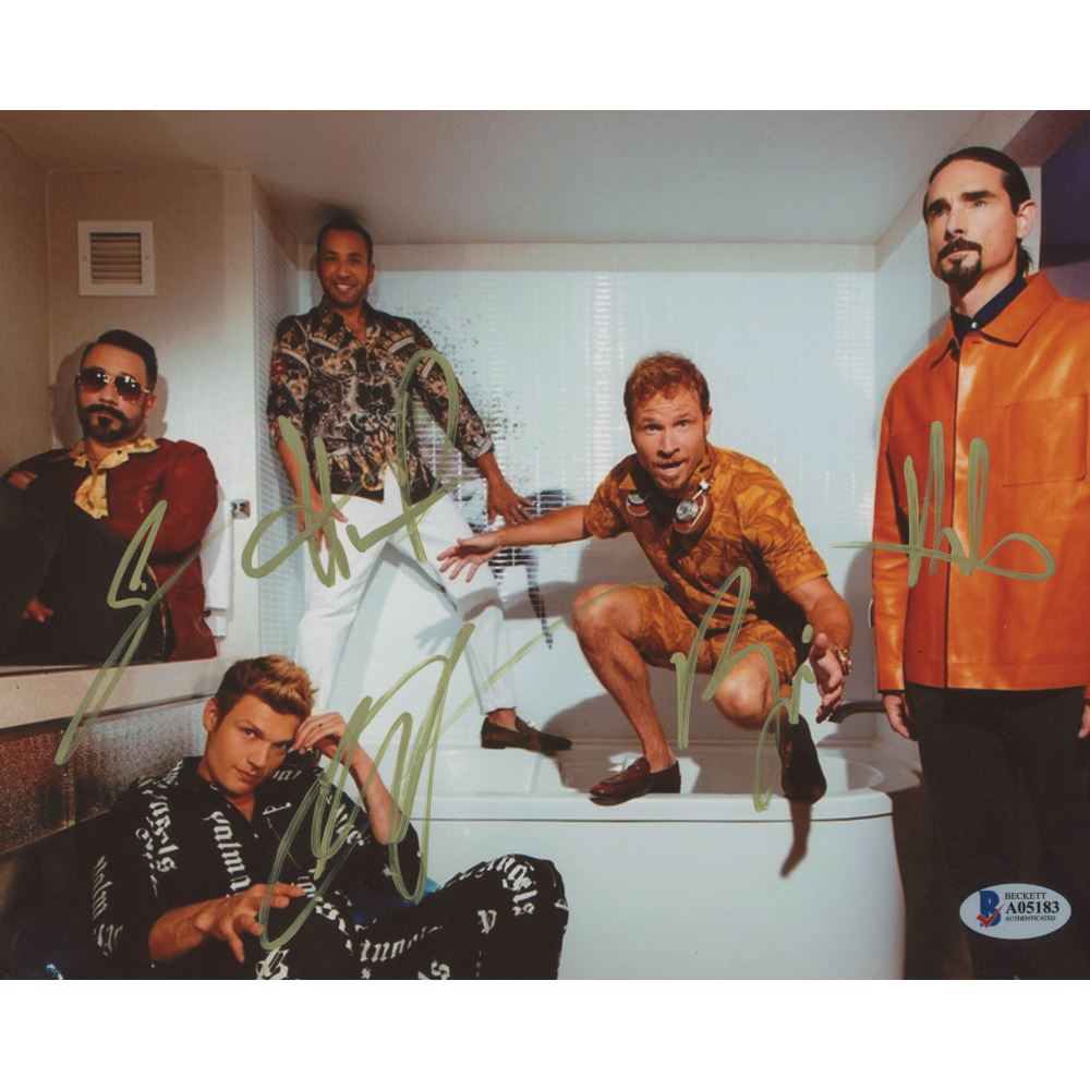 Backstreet Boys 8x10 Photo Signed by (5) With Nick Carter, Brian ...