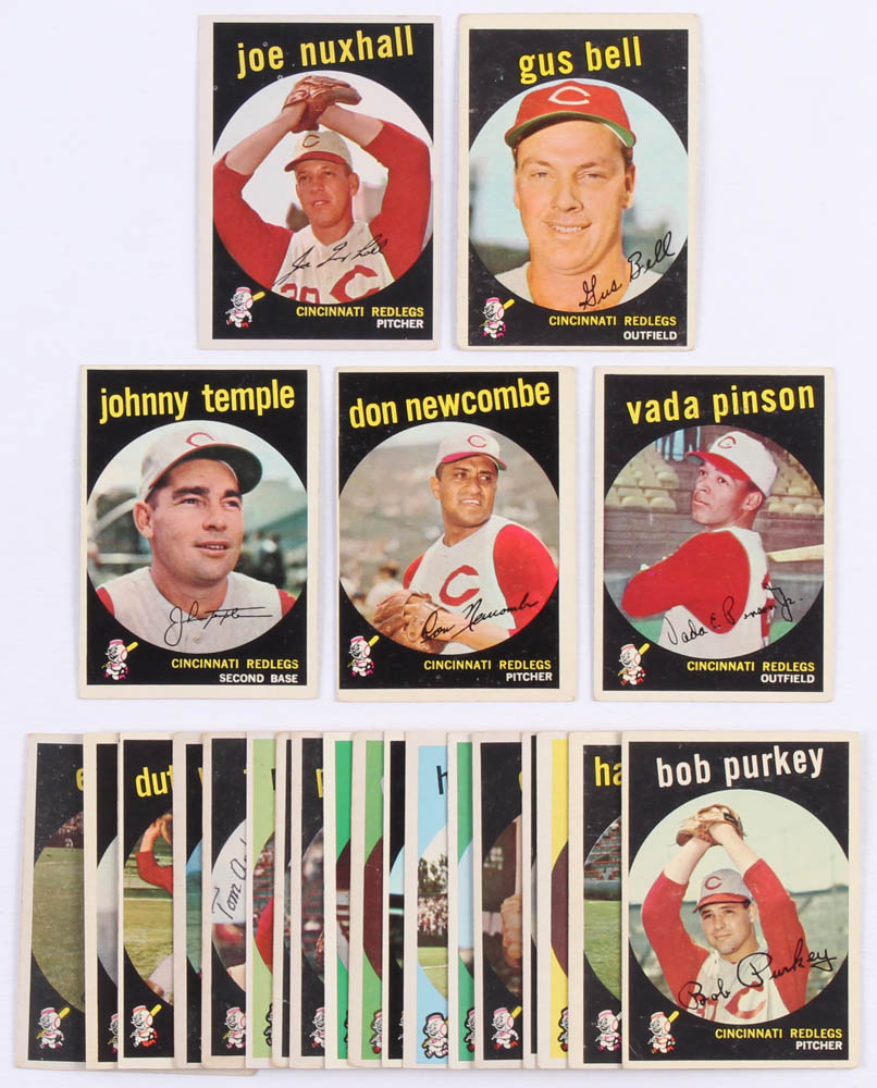 Lot of (25) 1959 Cincinnati Reds Topps Baseball Cards with #312 Don ...