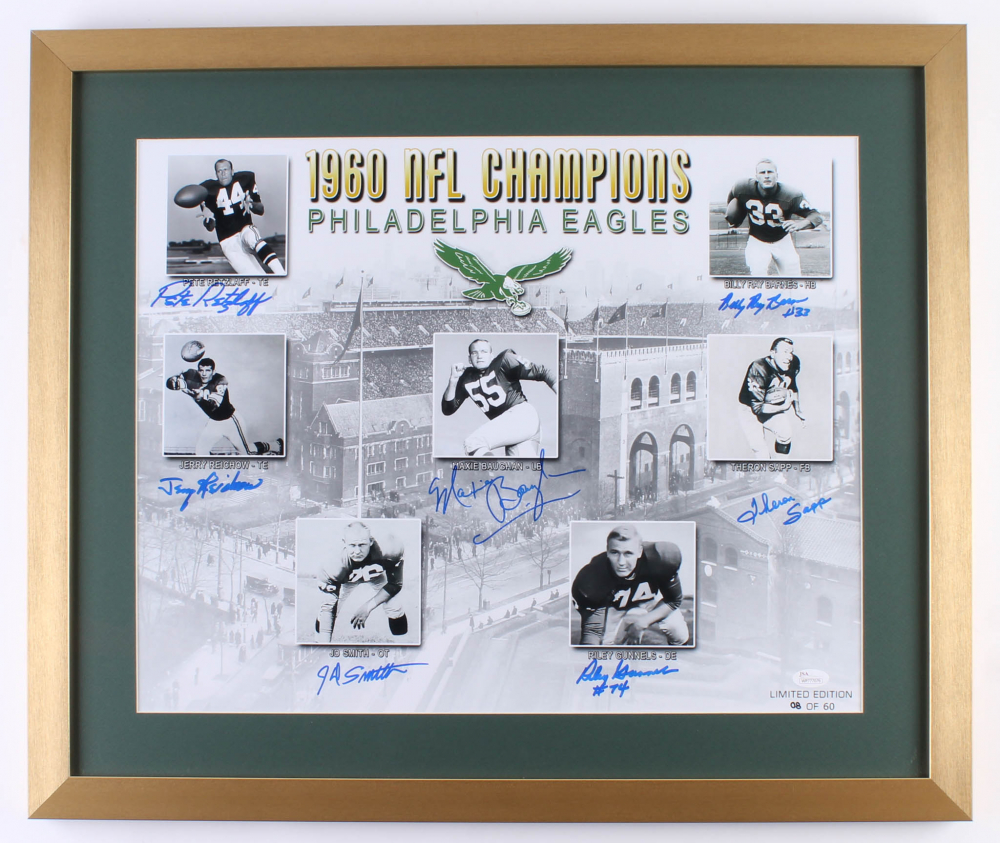 "1960 NFL Champions: Philadelphia Eagles" 21.5x25.5 LE Custom Framed ...