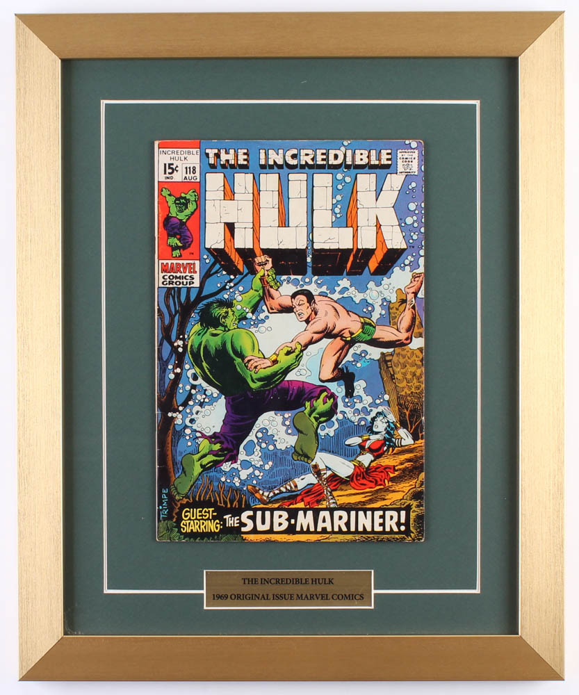 1969 "The Incredible Hulk" Issue #118 Marvel 14x17 Custom Framed Comic ...