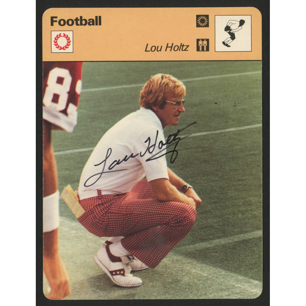 Lou Holtz Signed 1977-79 Sportscaster Series 85 #8520 (JSA COA ...