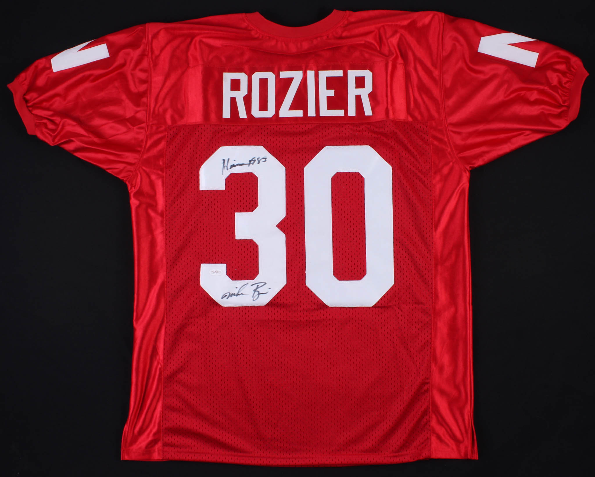Mike Rozier Signed Nebraska Cornhuskers Jersey Inscribed "Heisman 83 ...