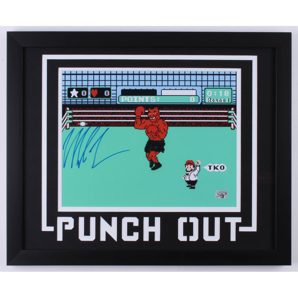 Mike Tyson Signed "Nintendo Punch Out" 18x22 Custom Framed Print ...