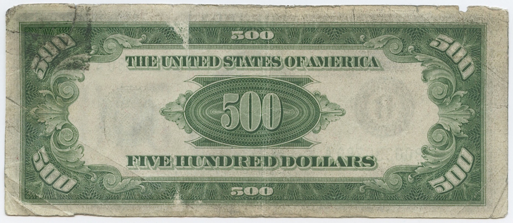 1934 $500 Five Hundred Dollars Federal Reserve Note | Pristine Auction