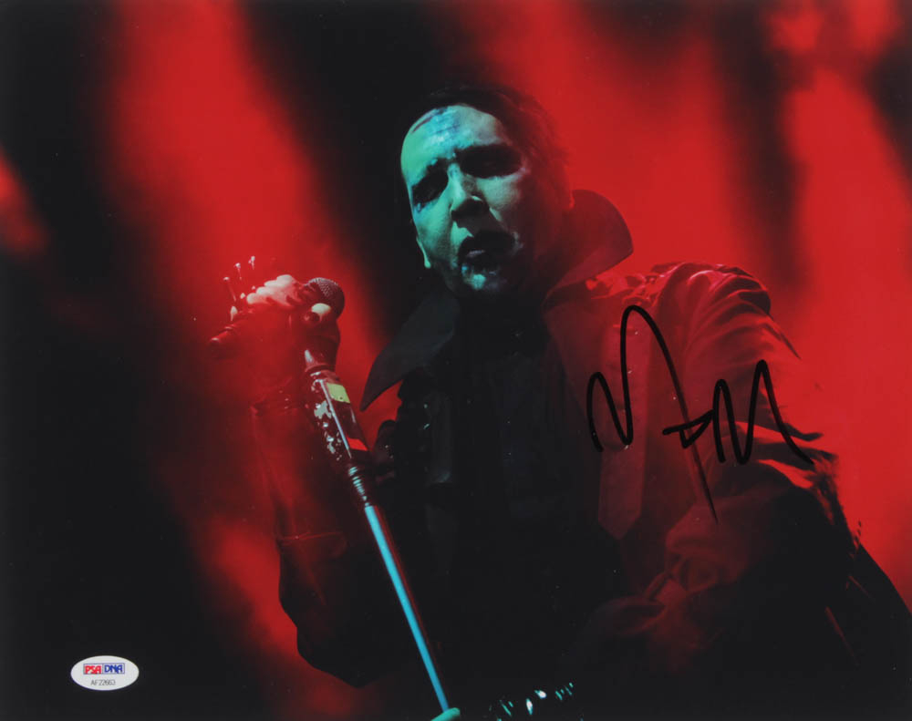 Marilyn Manson Signed 11x14 Photo (PSA COA) | Pristine Auction